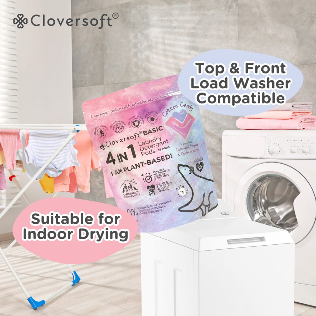 Cotton Candy 4-in-1 Laundry Pods - Safe for Kids