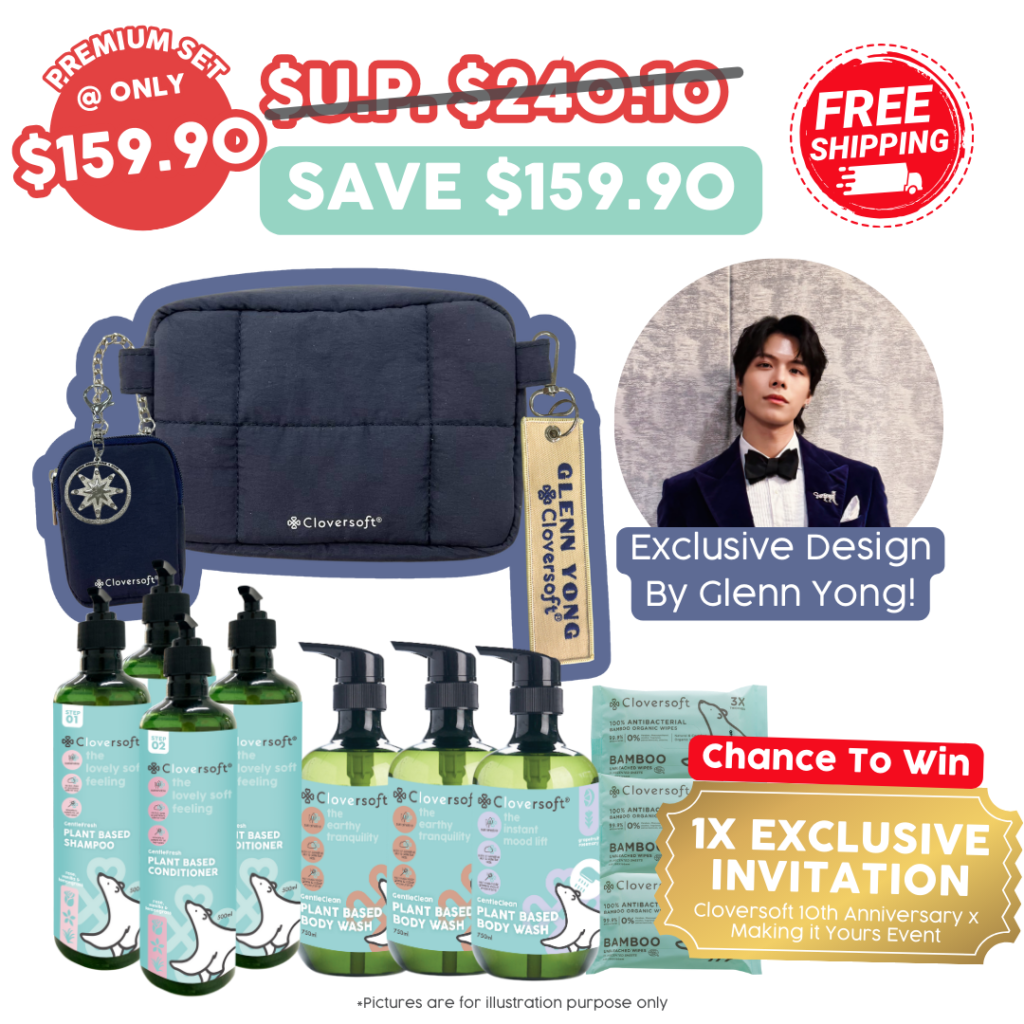 Sorn X Cloversoft Merchandise Love Set - Puffer Bag & Wet Wipes