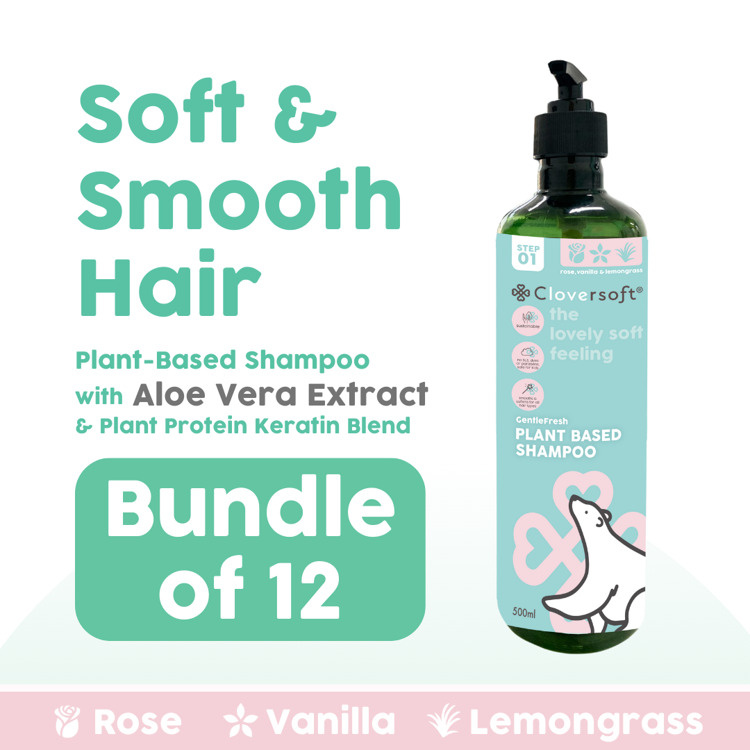 Cloversoft Plant-Based Soft and Smooth Tranquility Shampoo 500ml (Rose ...