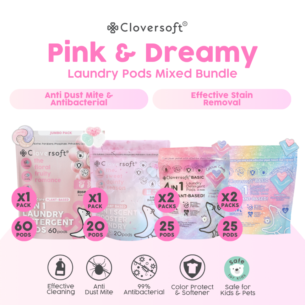 [6 Packs] Cloversoft Pink & Dreamy Laundry Pods Mixed Bundle ...