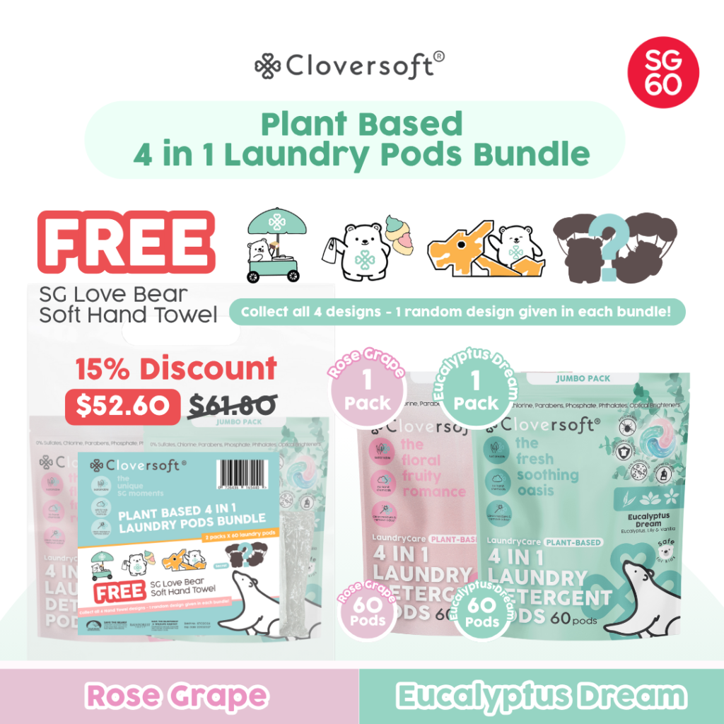 Cloversoft SG60 Value Pack Laundry Capsules 2X60 Pods with Blind Box ...