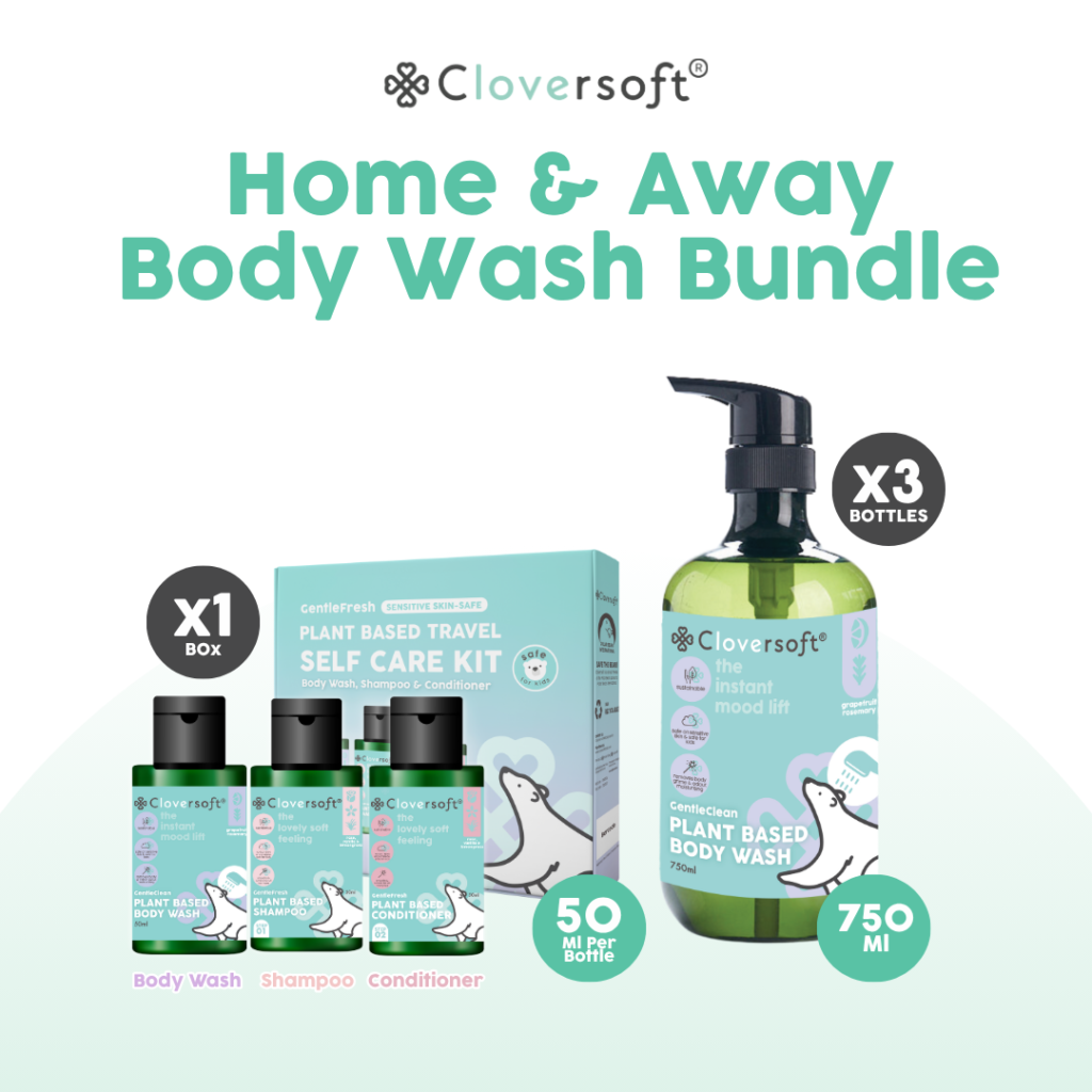 Home & Away Body Wash Bundle (Travel Set + Body Wash Grapefruit ...